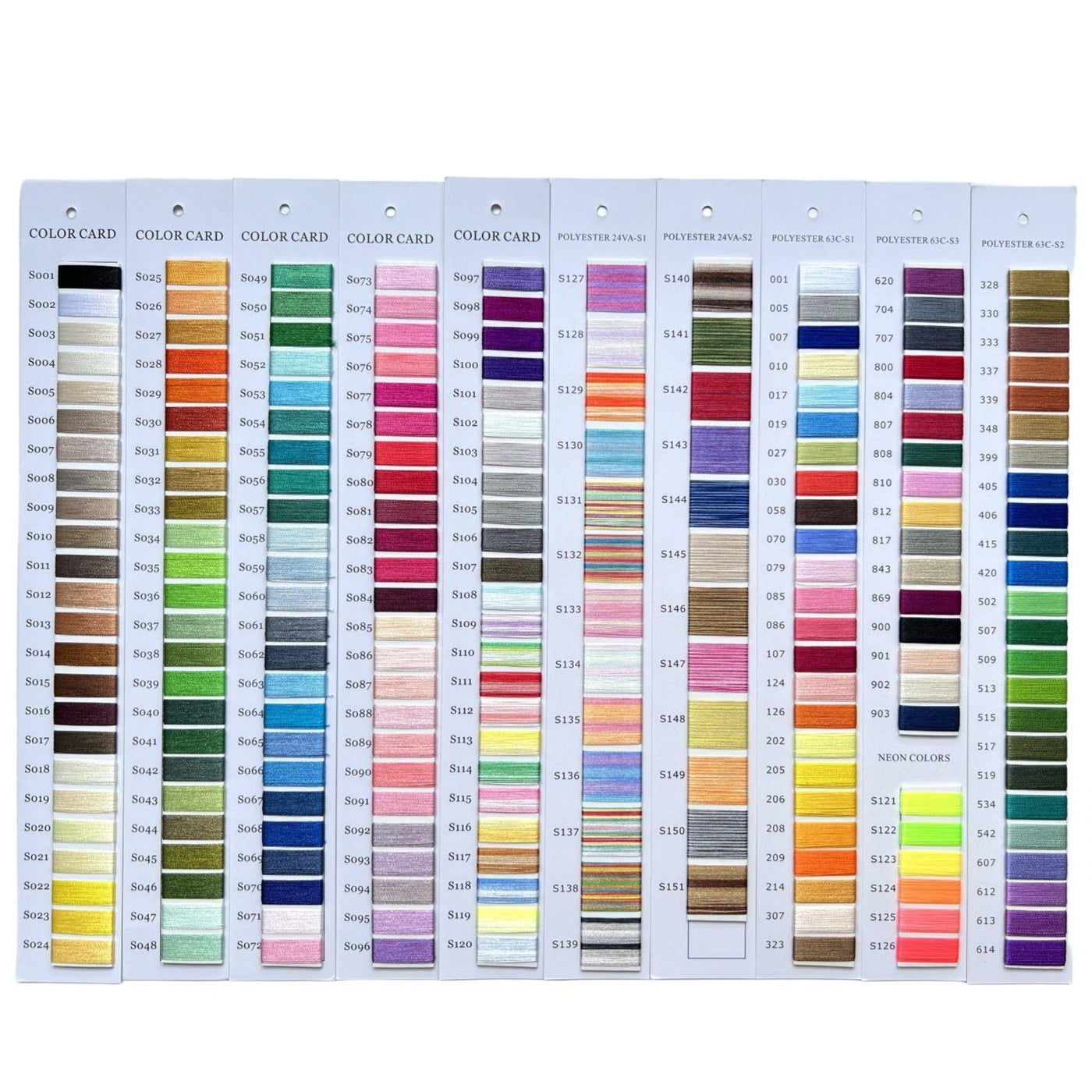 Simthread Embroidery Thread Physical Color Card Combo ( 294 Colors ...