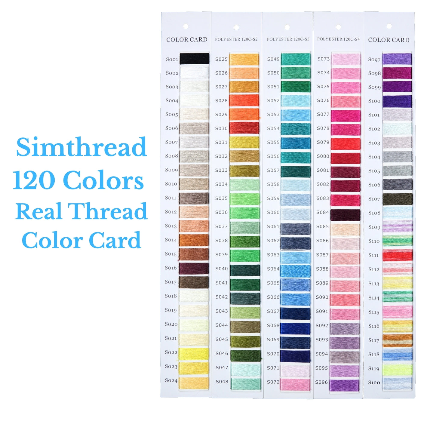 Simthread 120 Top-up Colors Embroidery Thread 5000M - Sold Separately ...
