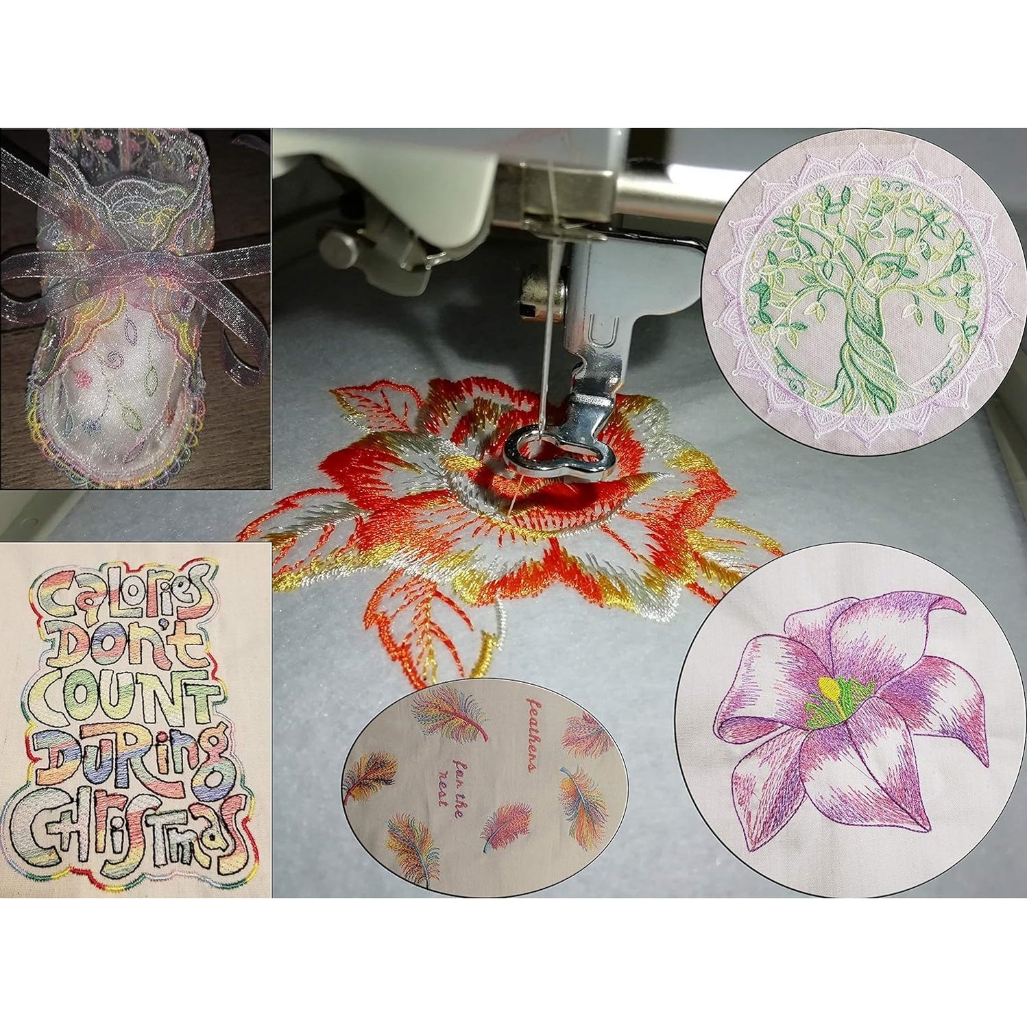 Simthread 6 Variegated Colors Embroidery Thread Kit - 1000M — Simthread ...