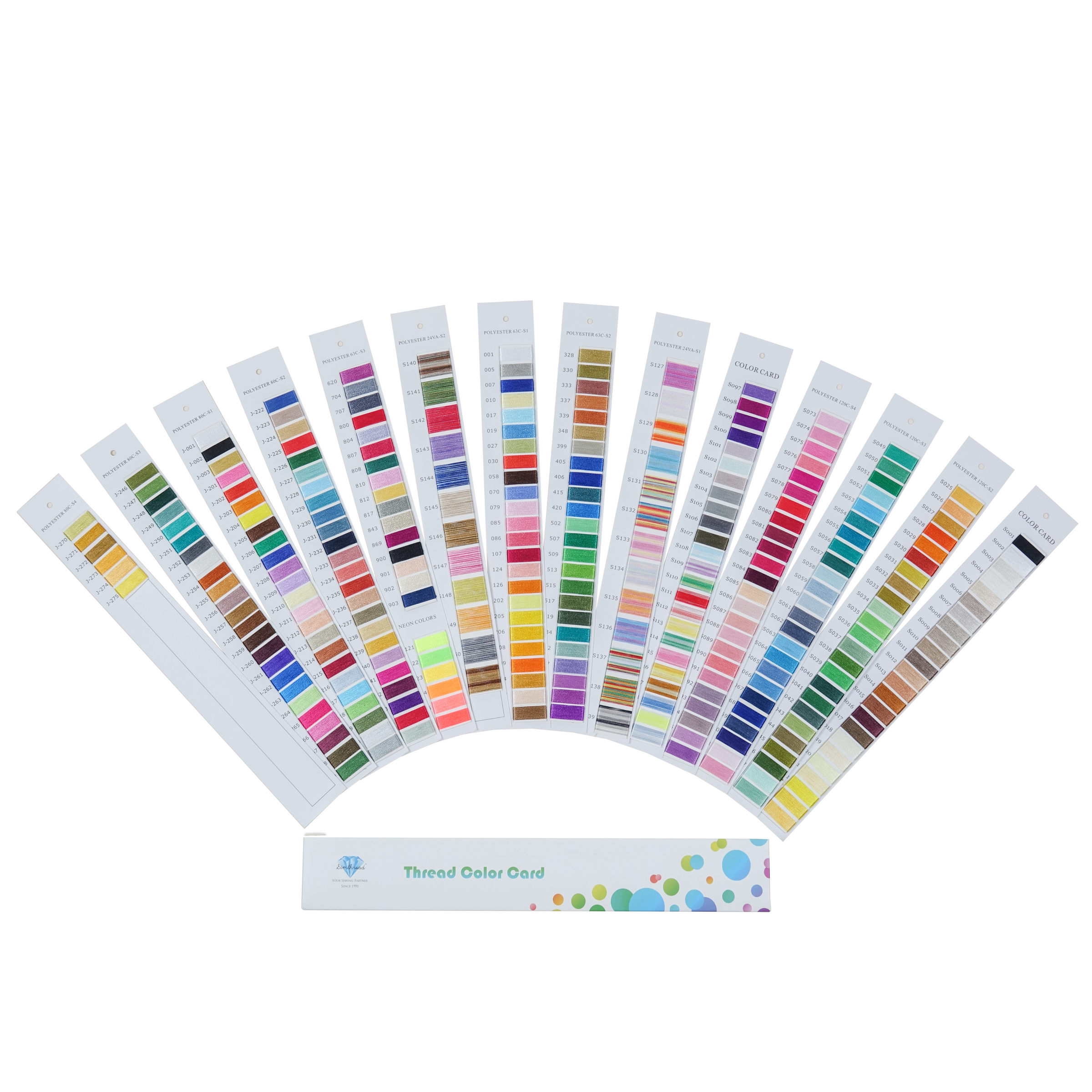 Simthread Embroidery Thread Real Thread Color Card ( 294 Colors ...