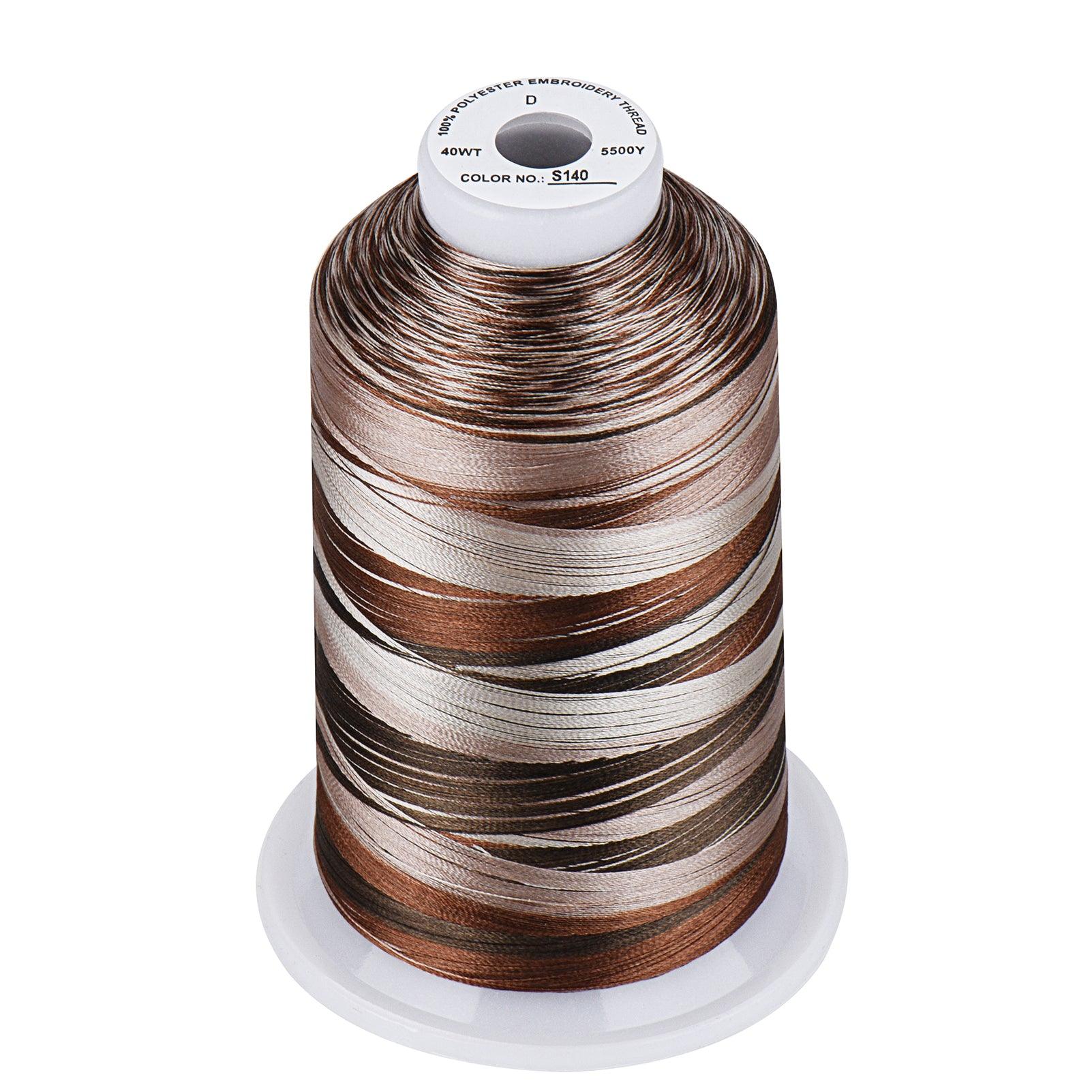 Simthread Vibrant Variegated Polyester Embroidery Thread Single Spool ...