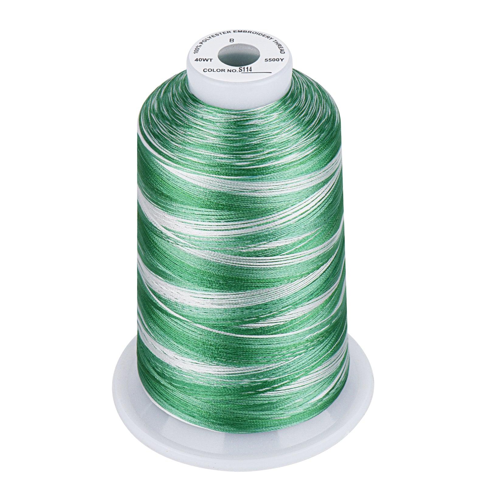 Simthread Vibrant Variegated Polyester Embroidery Thread Single Spool ...