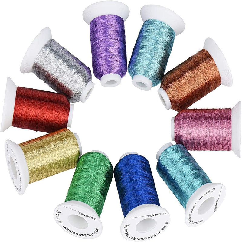 Simthread 10 Colors Metallic Embroidery Thread Kit — Simthread - High ...