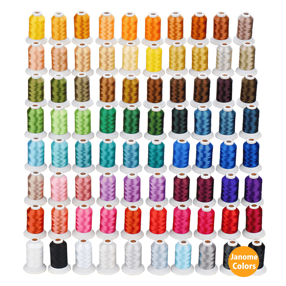 Simthread 80 Janome Colors Embroidery Thread Set 500M/1000M — Simthread ...